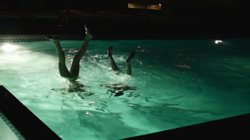 2 Girls Do Handstands Underwater Stock Footage Video (100% Royalty-free ...