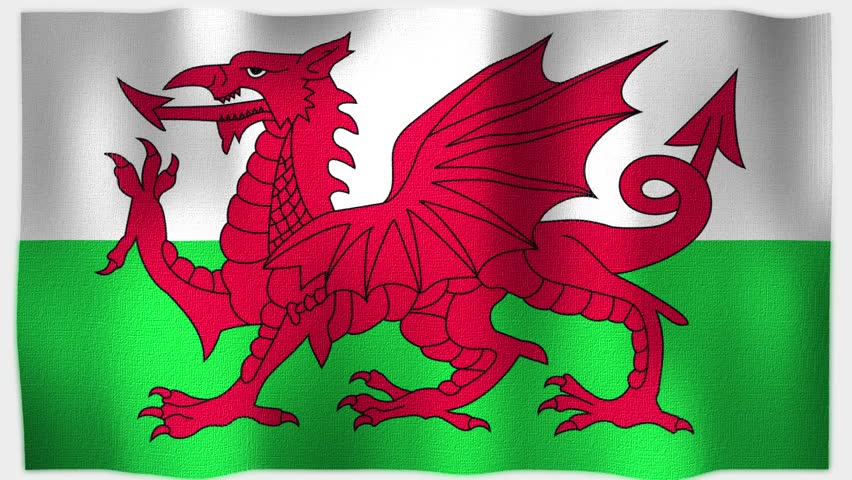 Waving Welsh Flag. Stock Footage Video 12293942 | Shutterstock
