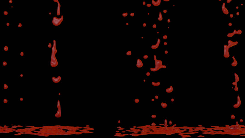 Animated Dripping, Pouring And Splashing Blood In Slow Motion ...