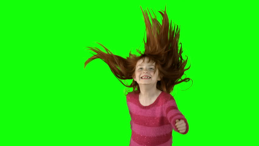 Stock Video Clip of Little girl jumping in slow motion on | Shutterstock