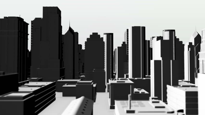 Growing City With Lots Of Buildings Forming A Cityscape. Stock Footage ...
