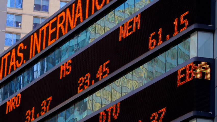 Stock Market LED Ticker Board Stock Footage Video 872272 | Shutterstock