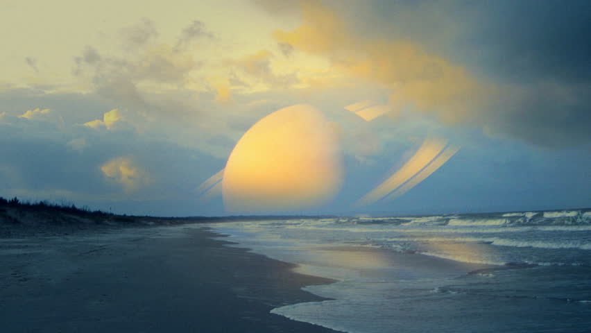 Terraformed Saturn Moon Panorama. or Stok Video (%100 Telifsiz) 8264398 ...