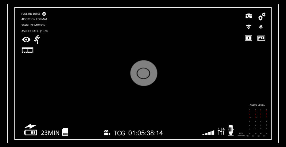 Video stock a tema camera viewfinder computer generated recording ...