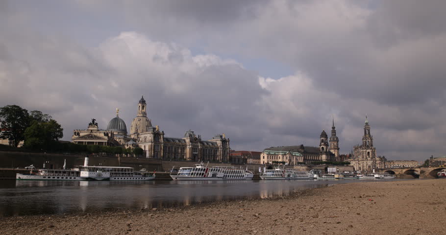 DRESDEN - GERMANY, JUNE 28 , 2014, ULTRA HD 4K Amazing Skyline With ...