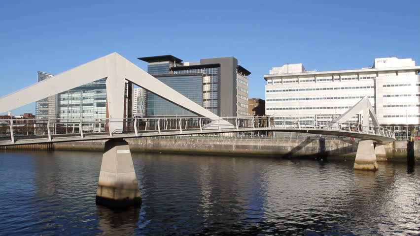 Broomielaw Tradeston Bridge Across River Clyde Glasgow Scotland Stock ...