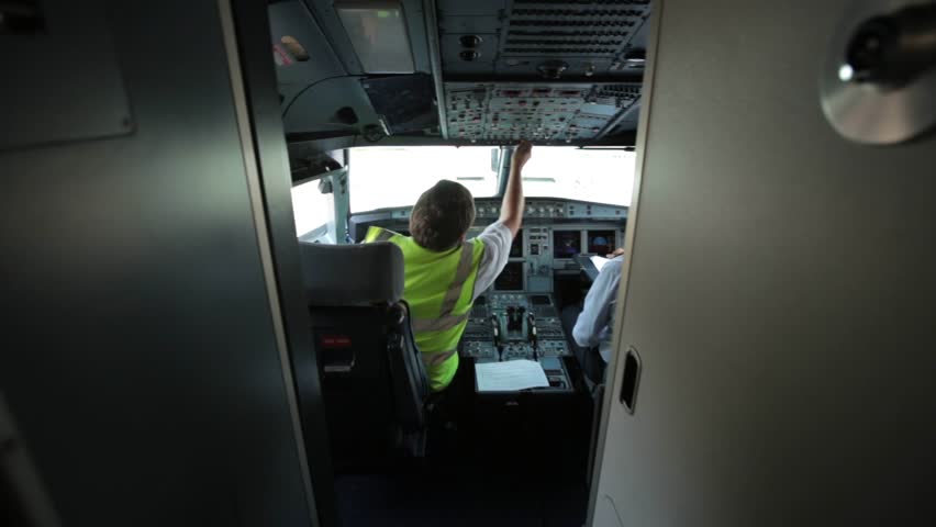 Aircraft Security Door Cockpit Cabin Stock Footage Video (100% Royalty ...