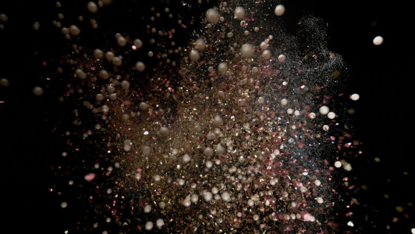 Video stock a tema Camera Follows Glitter Flying After (100% royalty ...
