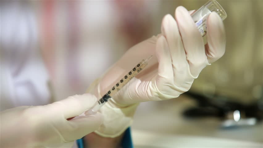 Woman Doctor Prepares A Syringe For Injection Stock Footage Video ...
