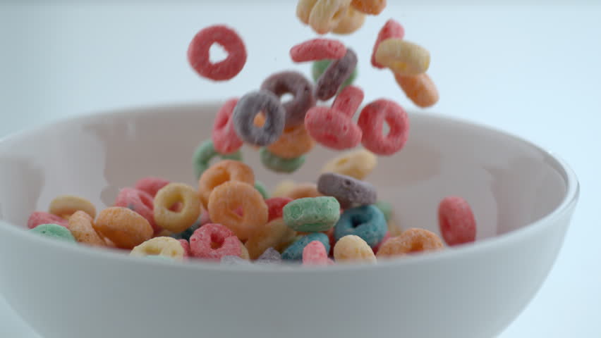 Cereal Pouring Into Bowl in Stock Footage Video (100% Royalty-free ...