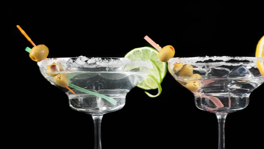 Pan Zoom of Alcoholic Cocktails Stock Footage Video (100% Royalty-free ...