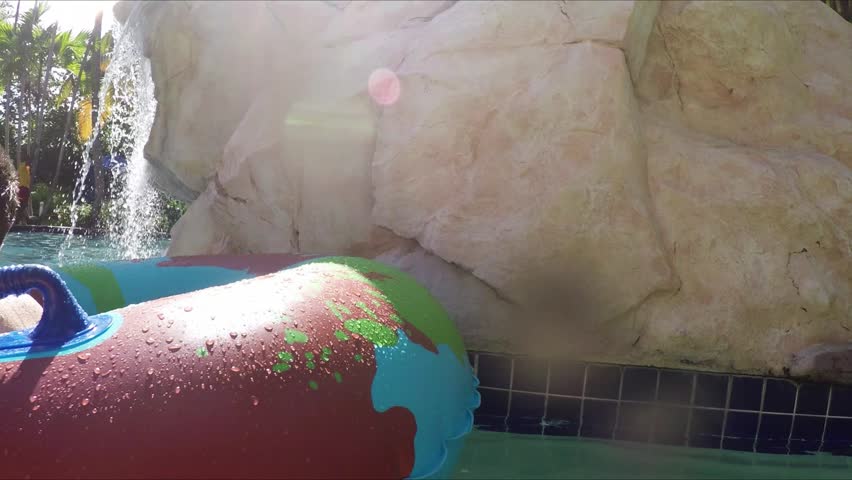 Floating Down Lazy River at Stock Footage Video (100% Royalty-free ...