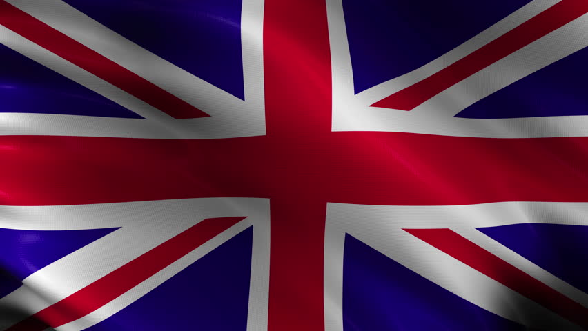UK Flag Background. Animated Waving Great Britain Flag Abstract ...