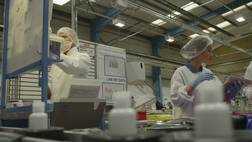 4k Pharmaceutical Manufacturing Facility Factory. Stock Footage Video ...