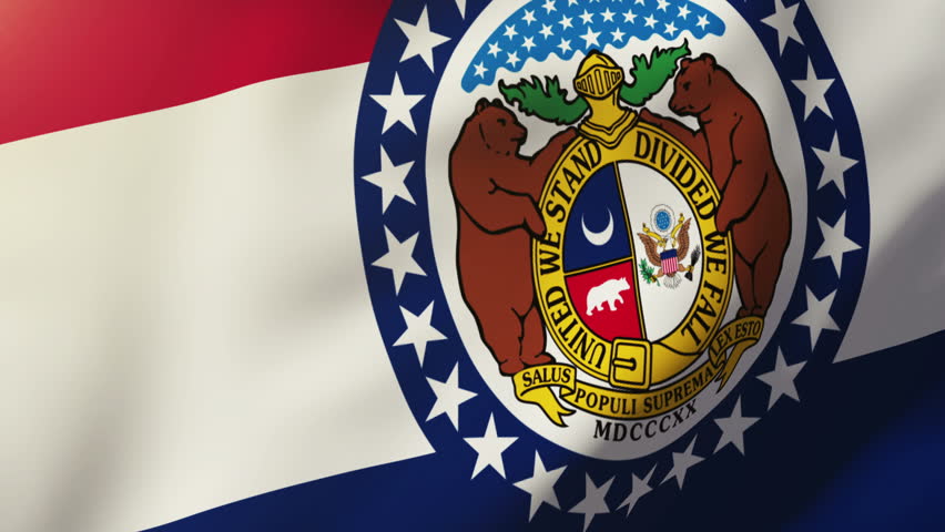 Missouri Flag Waving in the Stock Footage Video (100% Royalty-free ...