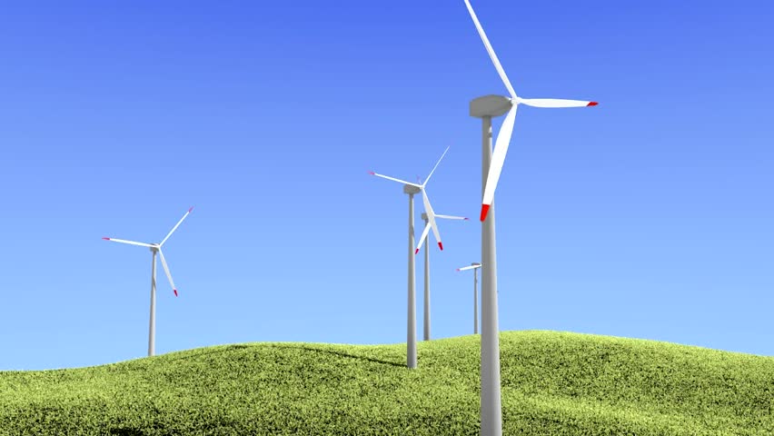 Stock Video Clip of Wind turbine, cg animation | Shutterstock
