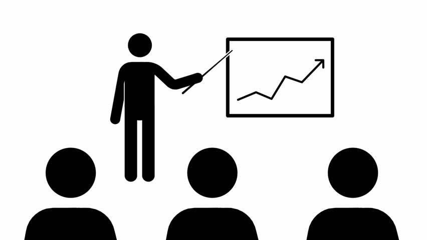 Pictogram Man Doing A Presentation Stock videoer 9389132 | Shutterstock