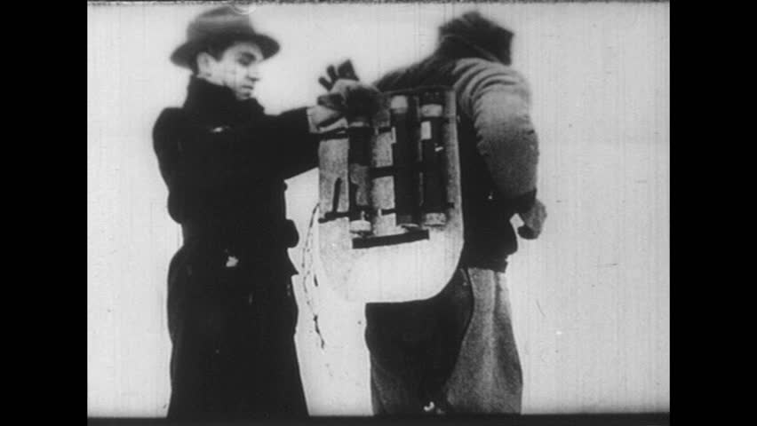 Stock video of germany 1940s -a german jetpack is | 9487478 | Shutterstock