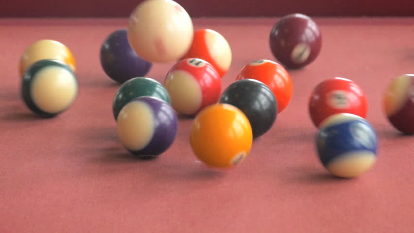 Slow Motion Pool Ball Break Stock Footage Video (100% Royalty-free ...