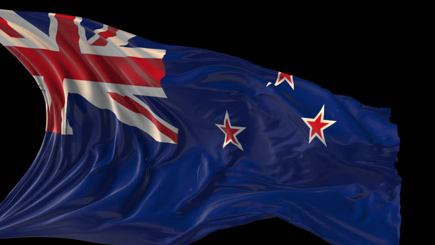 Stock video of flag of new zealand beautiful 3d animation | 9659078 ...
