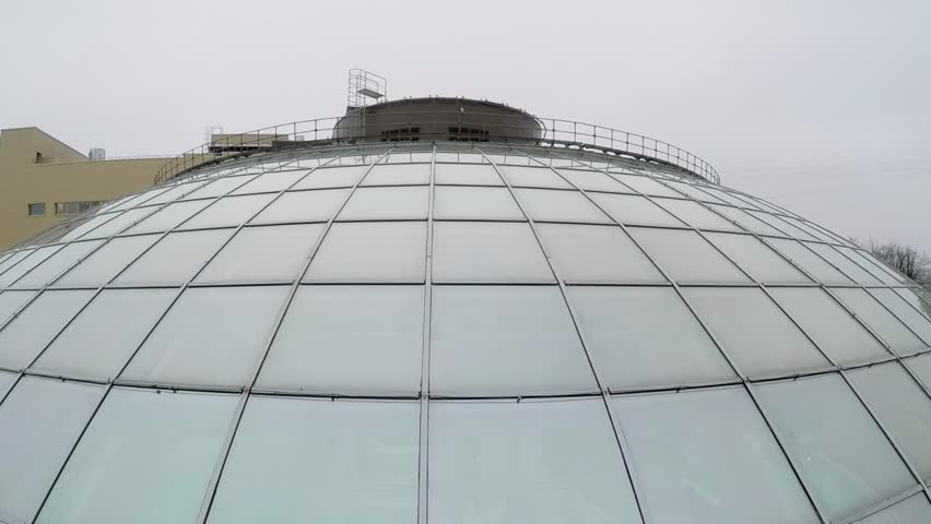 Round Glass Roof of Edifice Stock Footage Video (100% Royalty-free ...