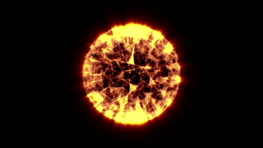 Animated Rotating Abstract Fire Sphere Stock Footage Video (100% ...