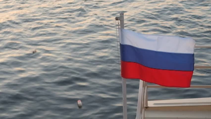 Russian Flag Flying in the Stock Footage Video (100% Royalty-free ...